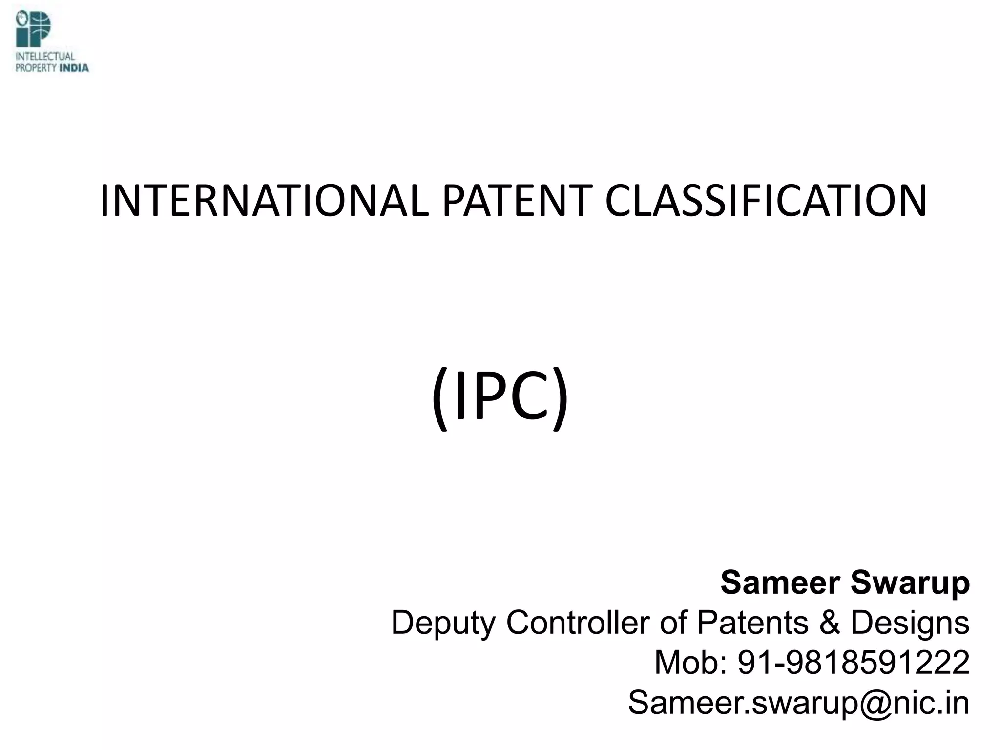 INTERNATIONAL PATENT CLASSIFICATION1.ppt