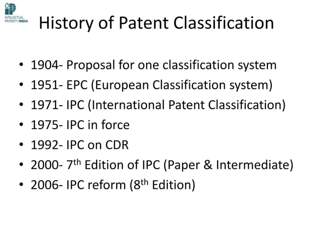 INTERNATIONAL PATENT CLASSIFICATION1.ppt | Chemistry | Science