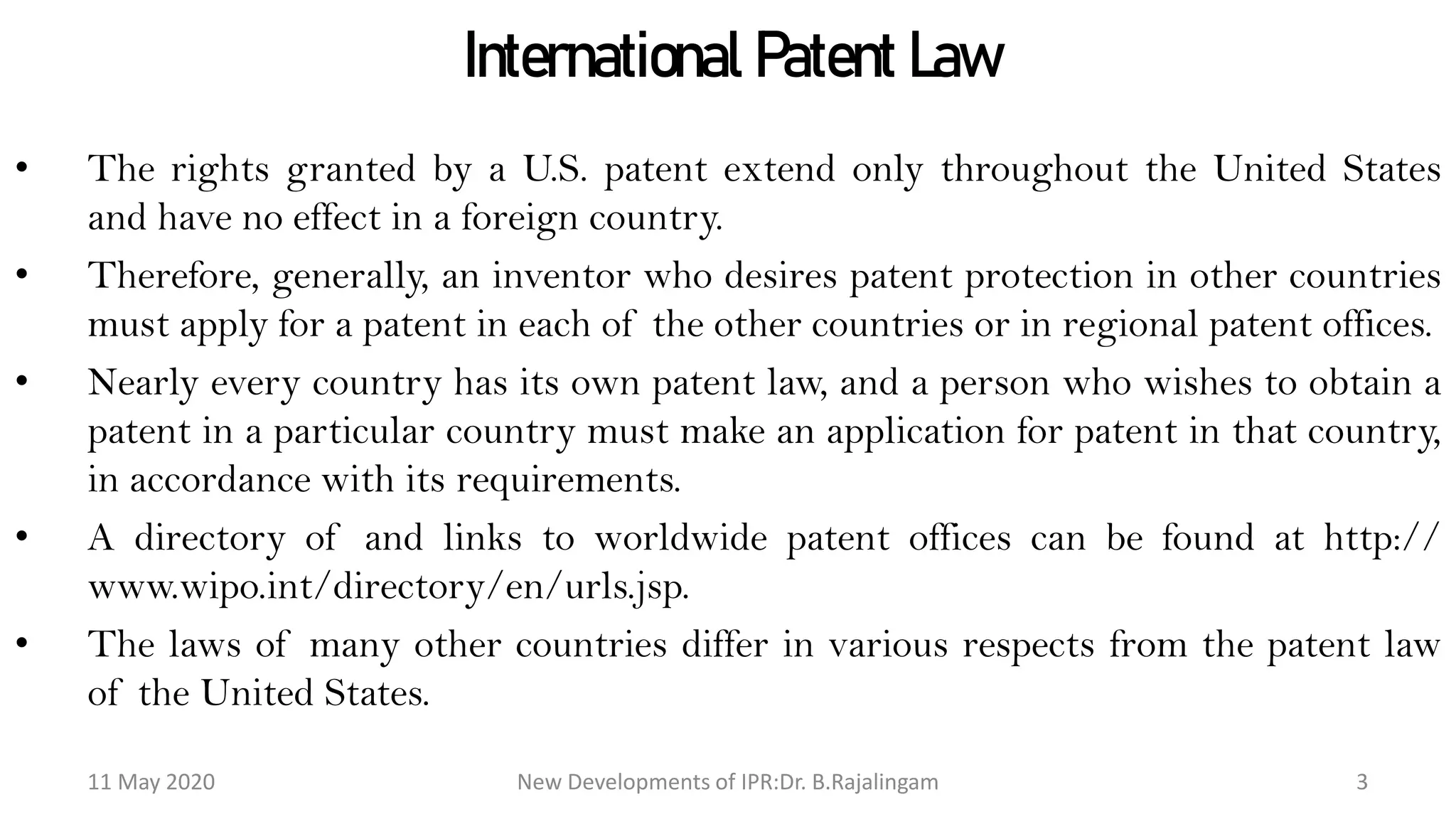 International patent law | PDF