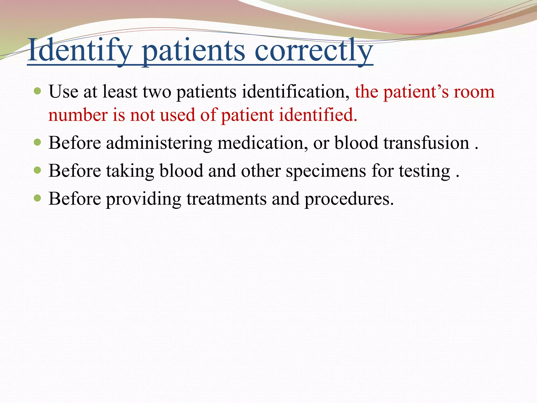 International patient safety goals | PPTX