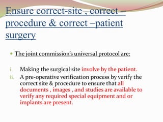 International patient safety goals | PPTX