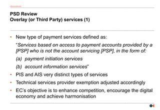 Boot Camp PSD II – Third Party Access To Accounts | PPT