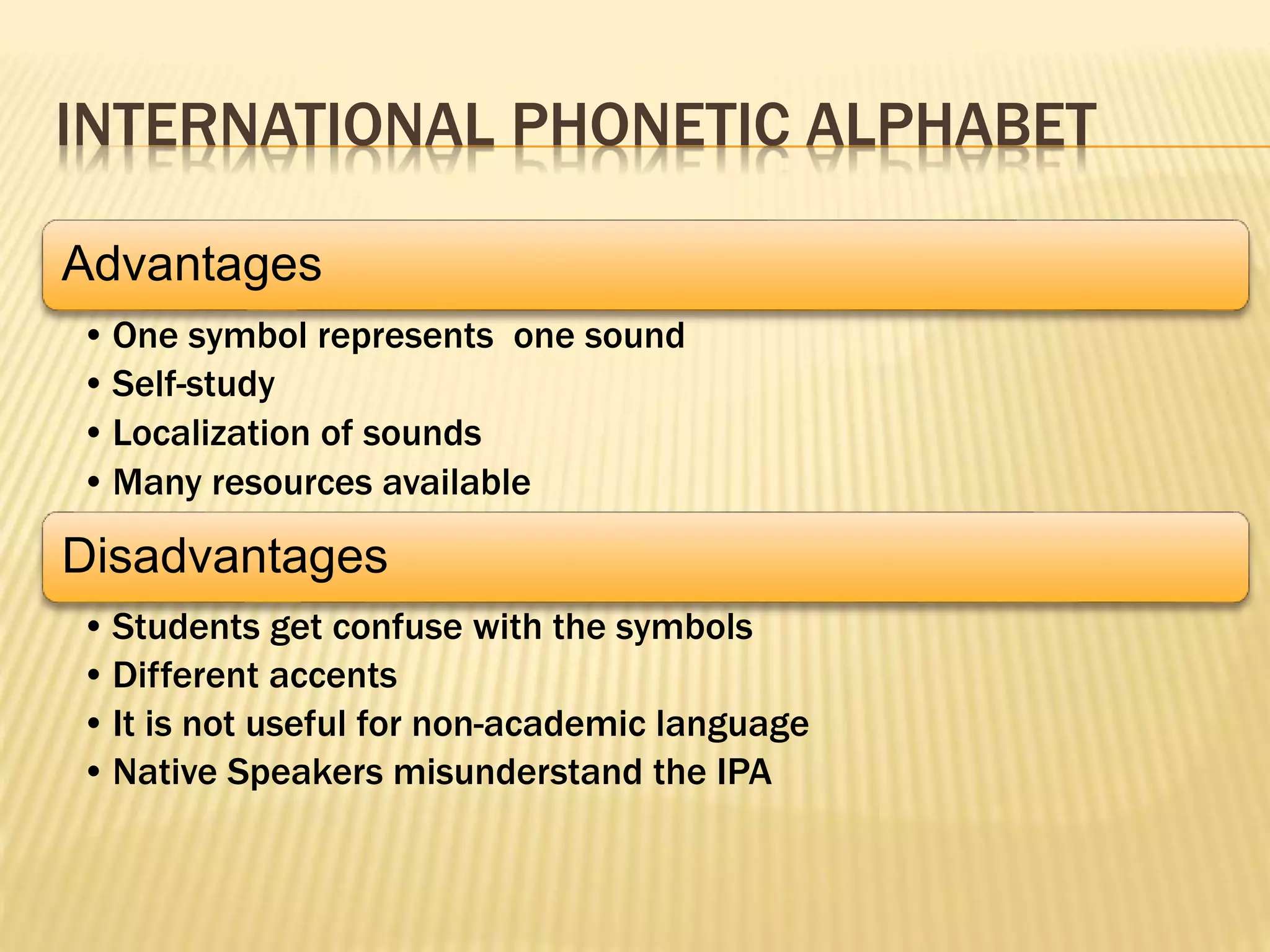 International phonetic alphabet 2 | PPTX