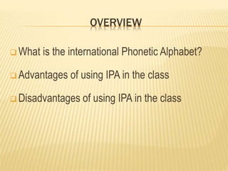International phonetic alphabet 2 | PPT