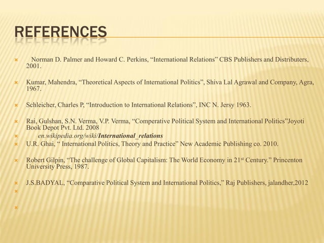 International politics | PDF | Politics