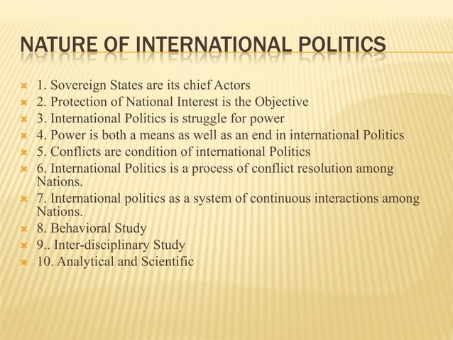 International politics | PDF | Politics