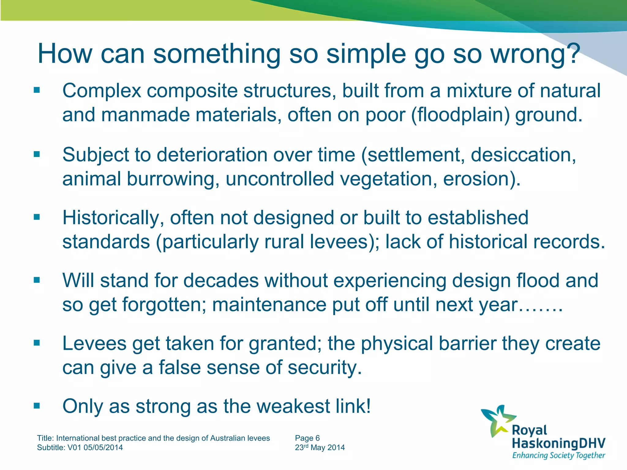 International practice for the design of levees - Smith | PDF