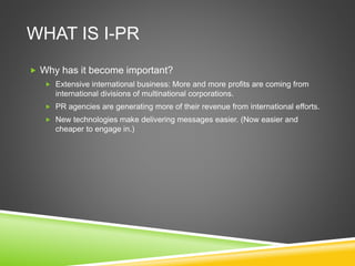 International Public Relations - Overview | PPT