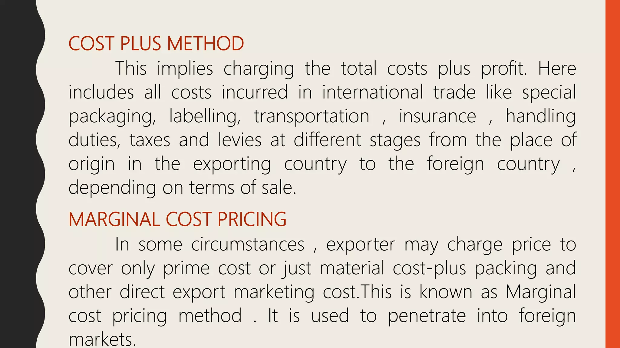 International pricing | PPTX