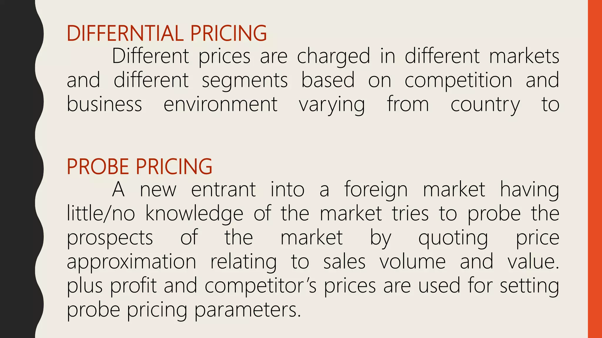 International pricing | PPTX
