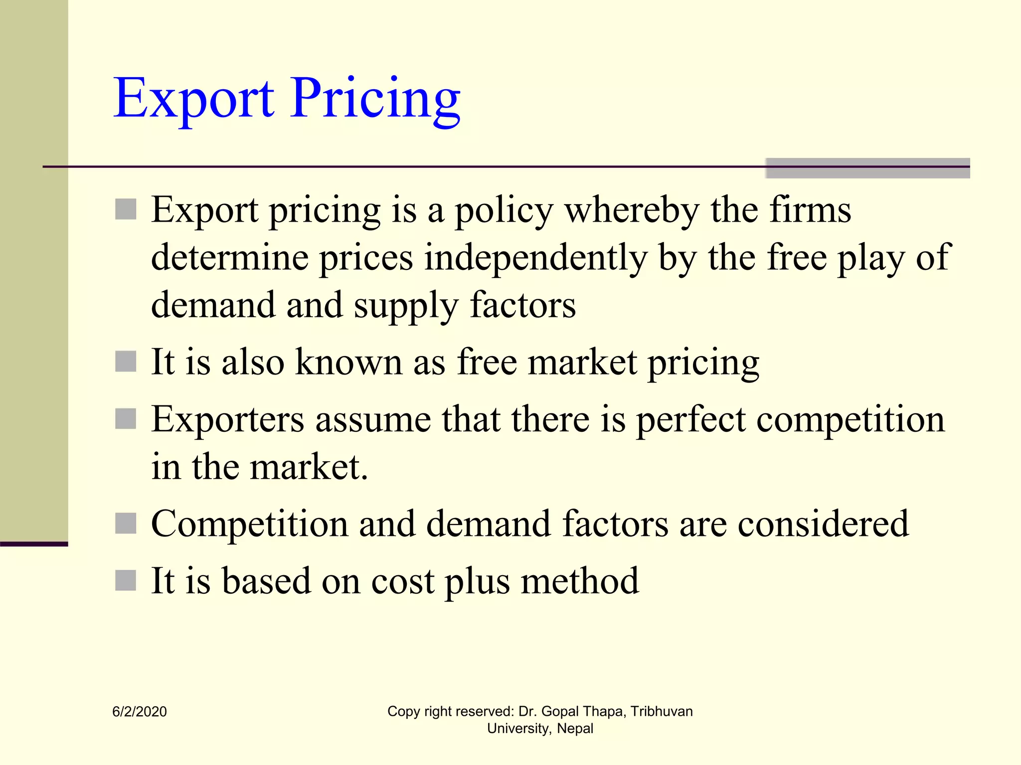 International pricing | PDF