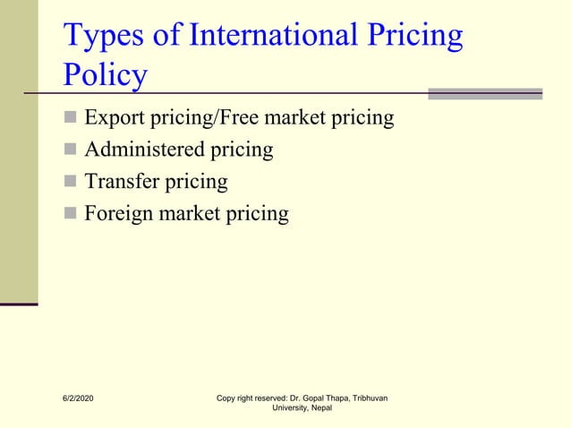 International pricing | PDF