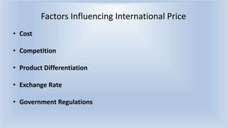 International pricing of product | PPTX