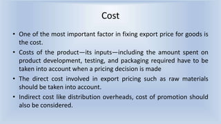 International pricing of product | PPTX
