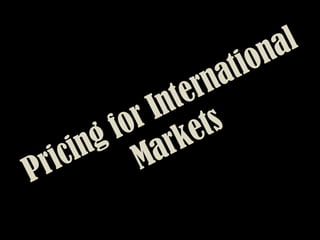 International pricing strategies | PPT