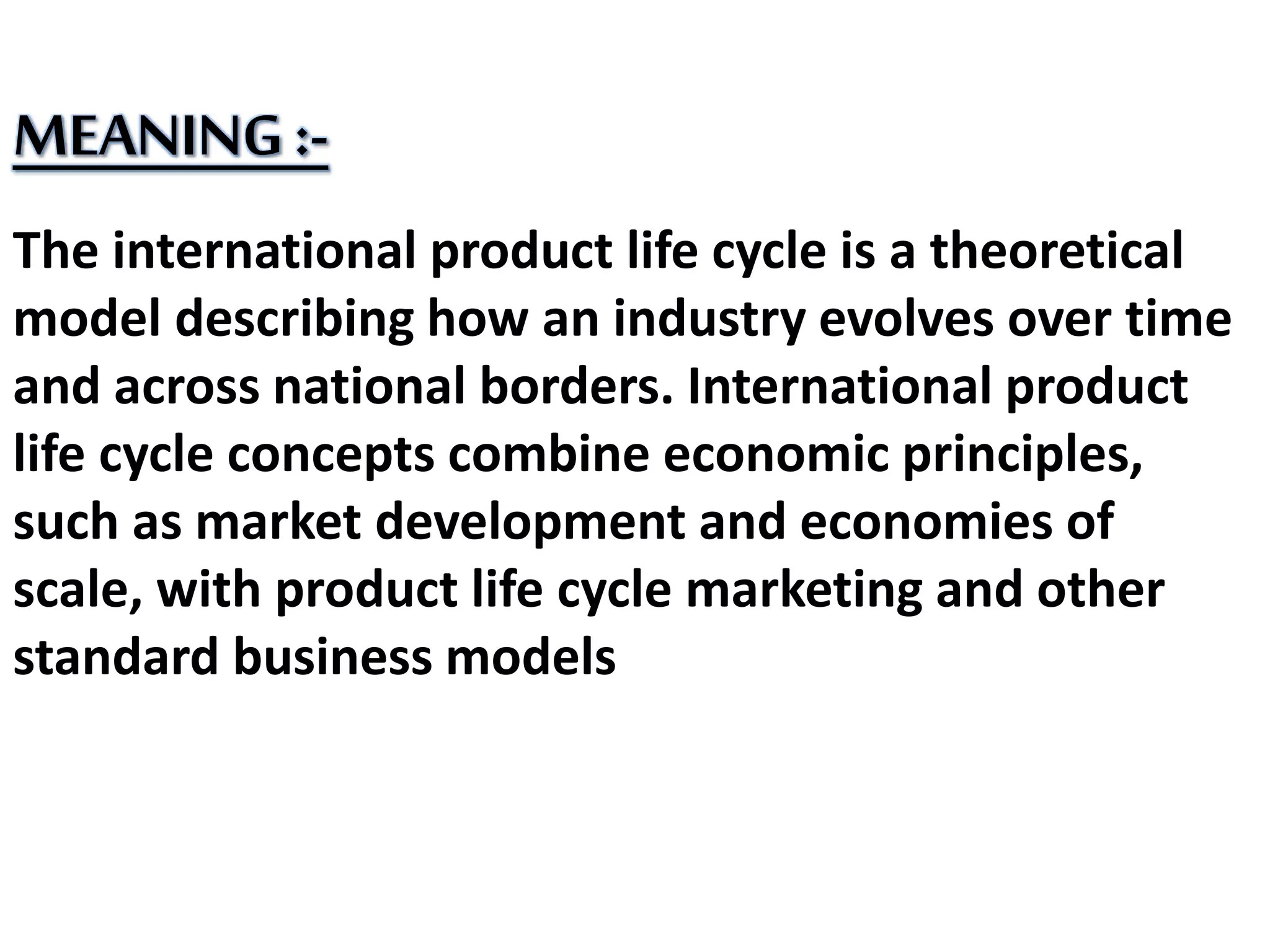International product life cycle | PPTX