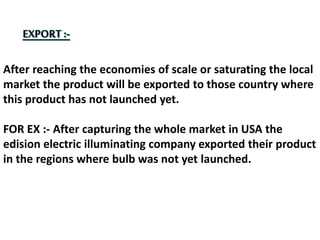 International product life cycle | PPTX