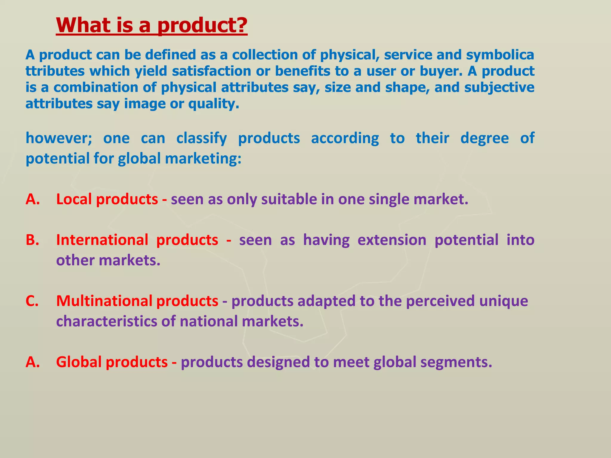 International product policy ppt | PPSX
