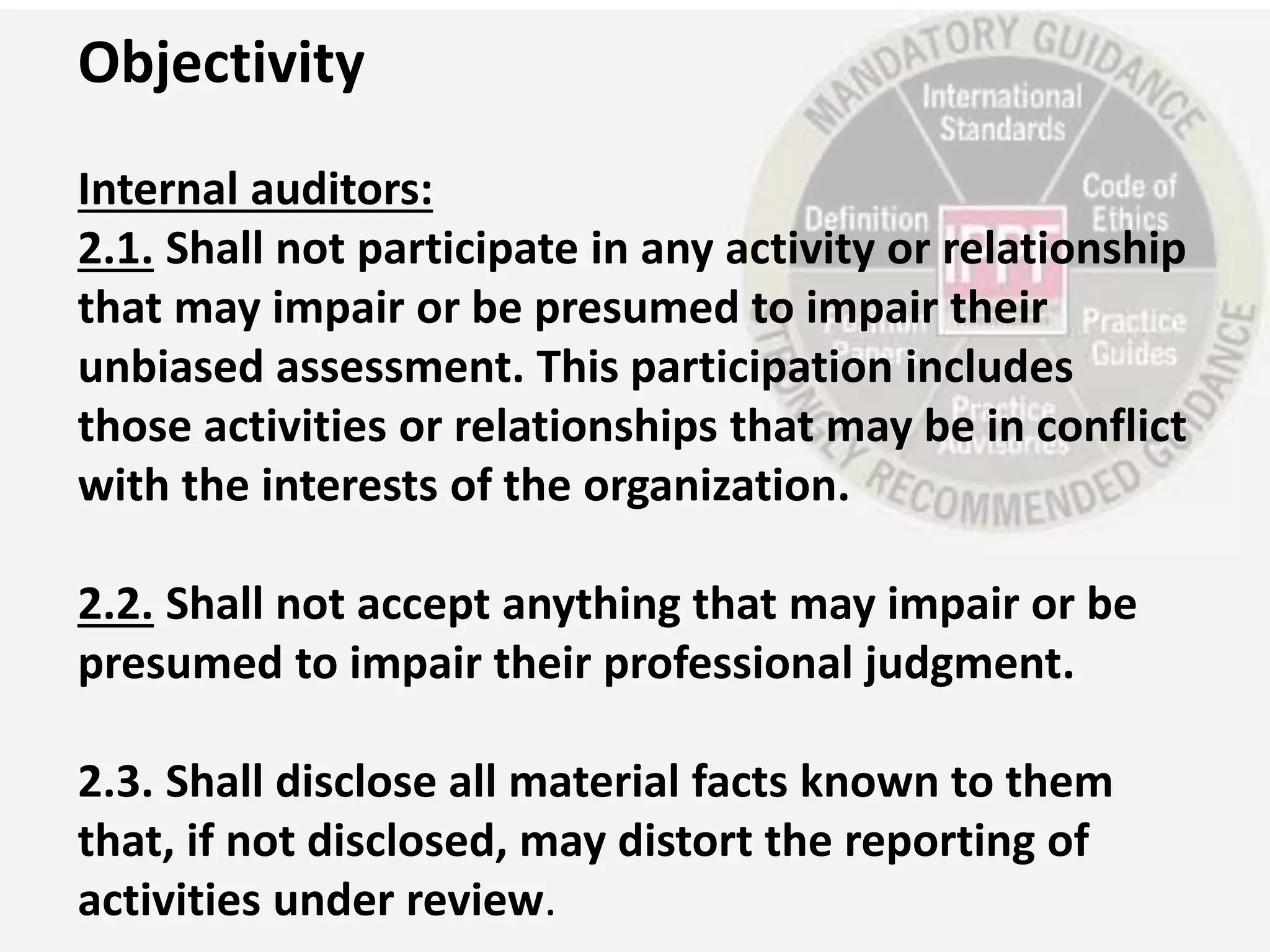 International Professional Practices Framework Mandatory Guidance Pptx
