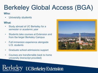 UC Berkeley Extension presentation | PPTX