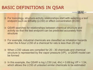 General Concepts in QSAR for Using the QSAR Application Toolbox Part 1 ...