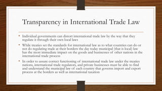 International regulation of trade | PPTX