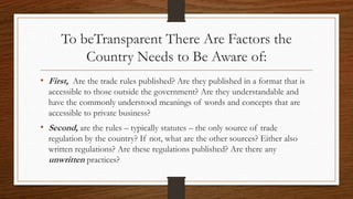 International regulation of trade | PPTX