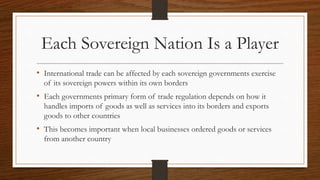 International regulation of trade | PPTX