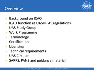 International regulatory framework for remotely piloted aircraft systems icao presentation | PPT