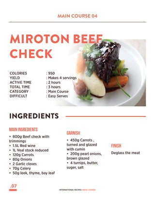 International recipes Main Course Book | PDF