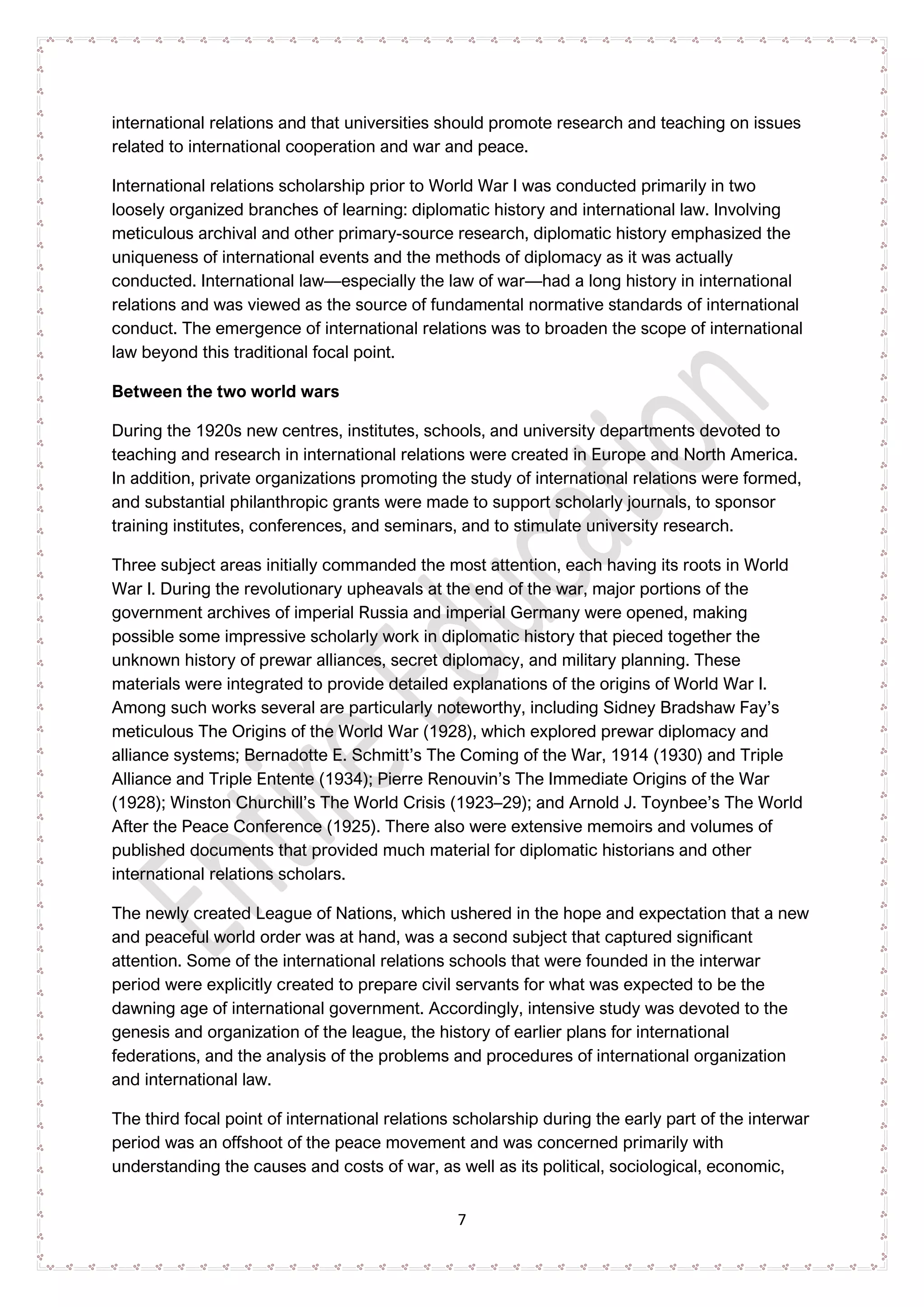 CSS International Relations Notes | PDF