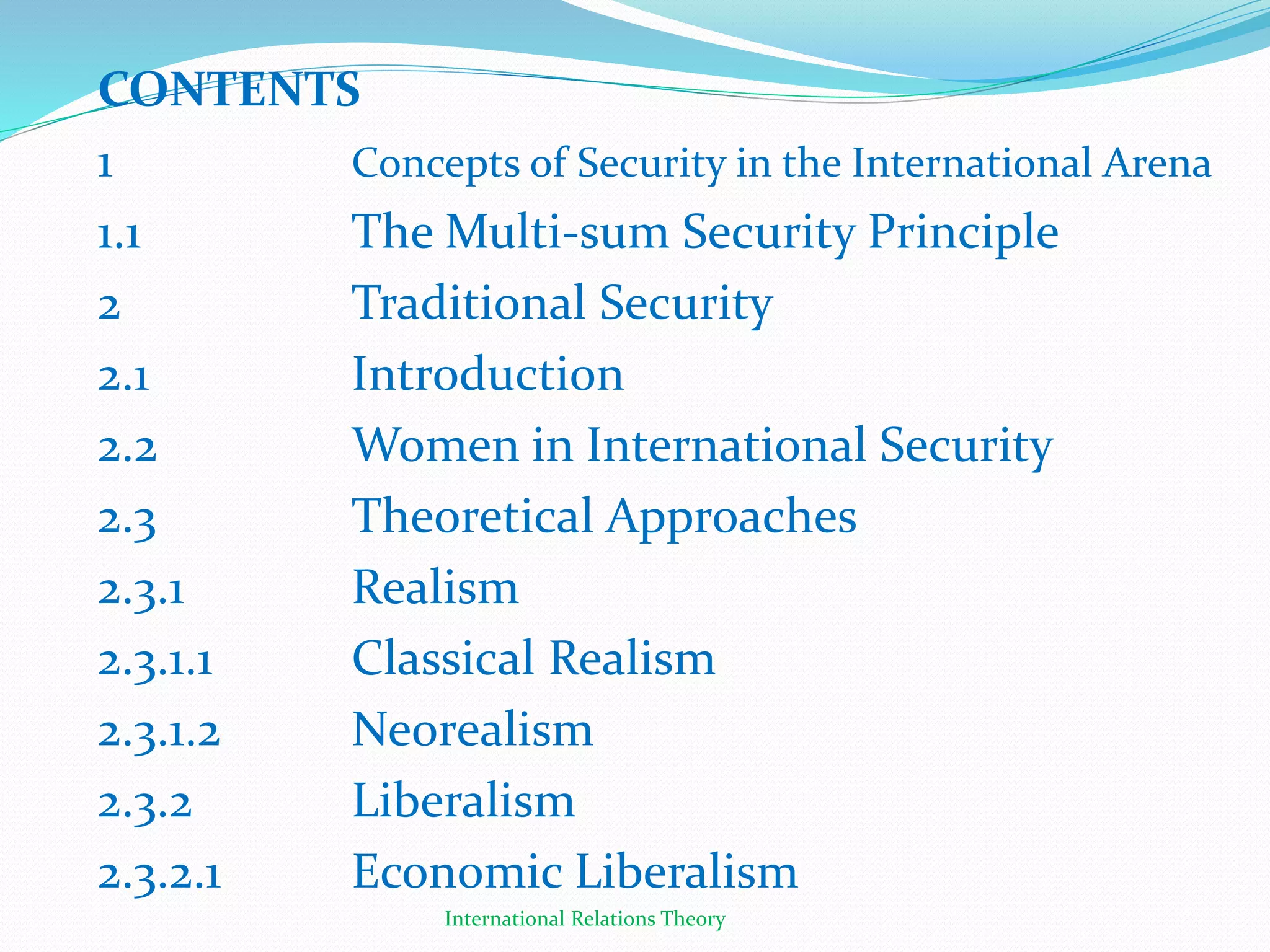 International Relations Theory | PPTX
