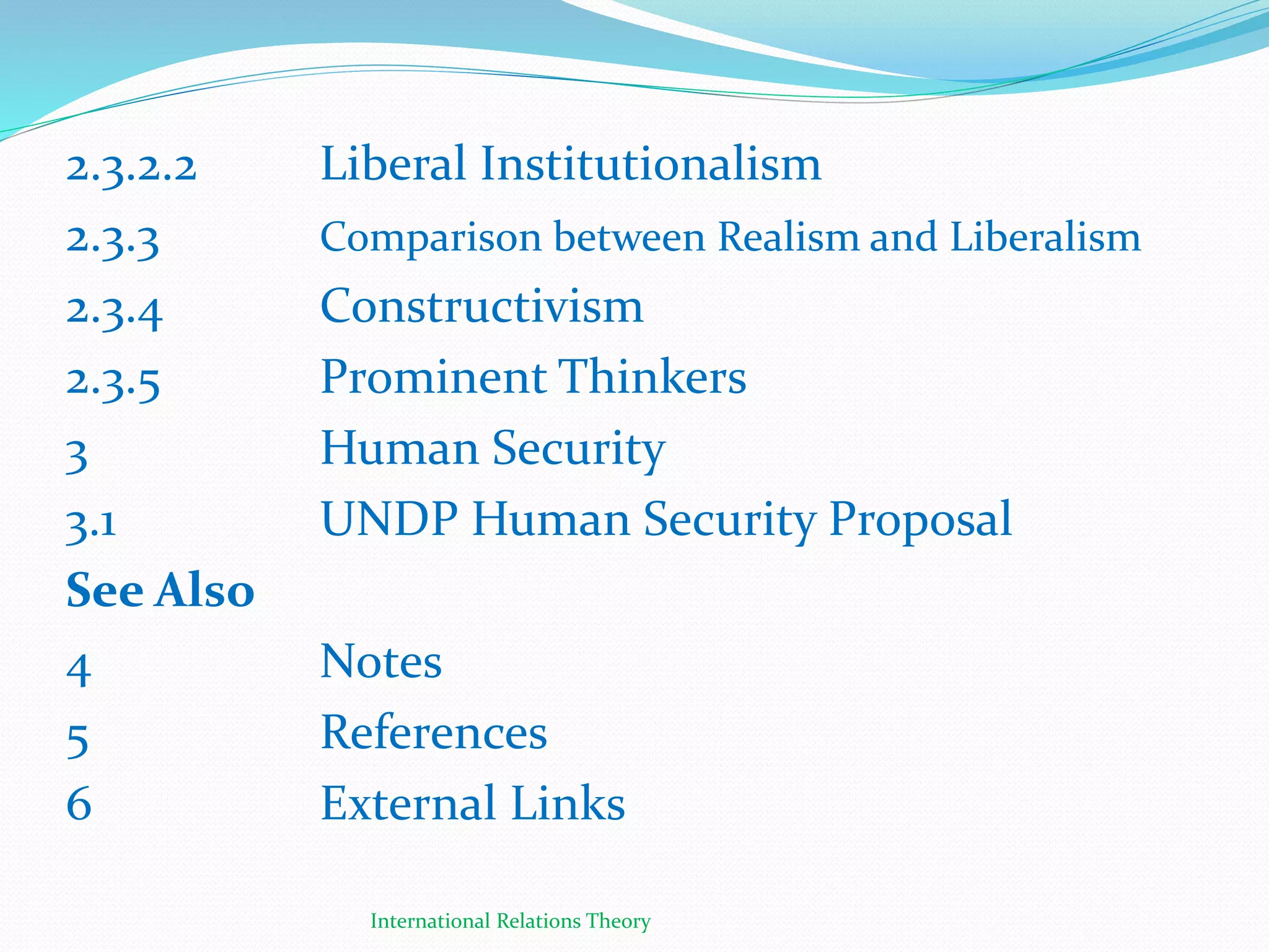 International Relations Theory | PPTX