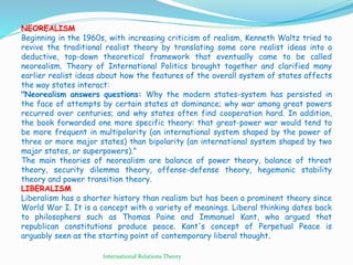 International Relations Theory | PPTX