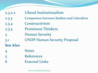 International Relations Theory | PPTX