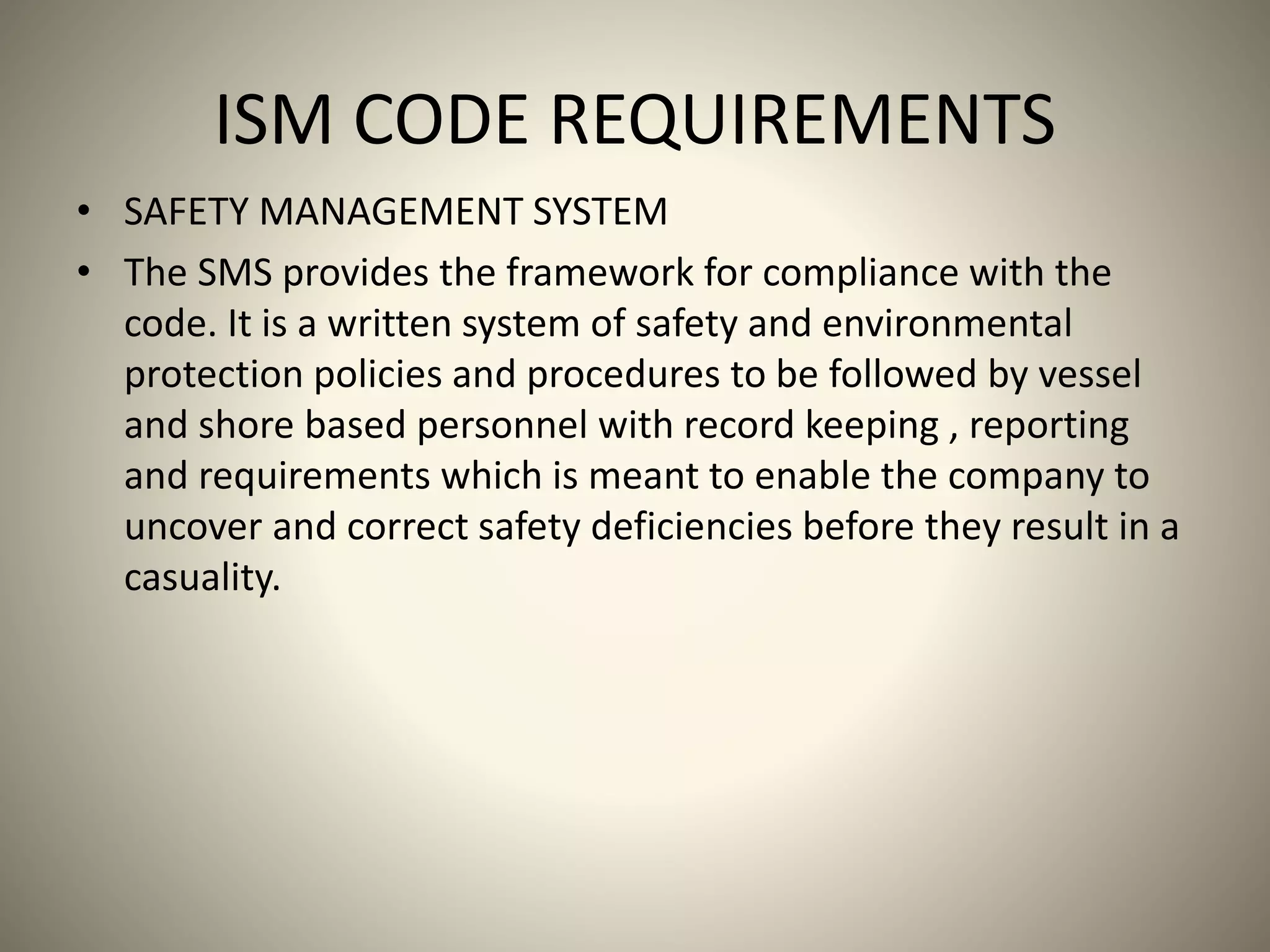 International safety management code ppt | PPTX