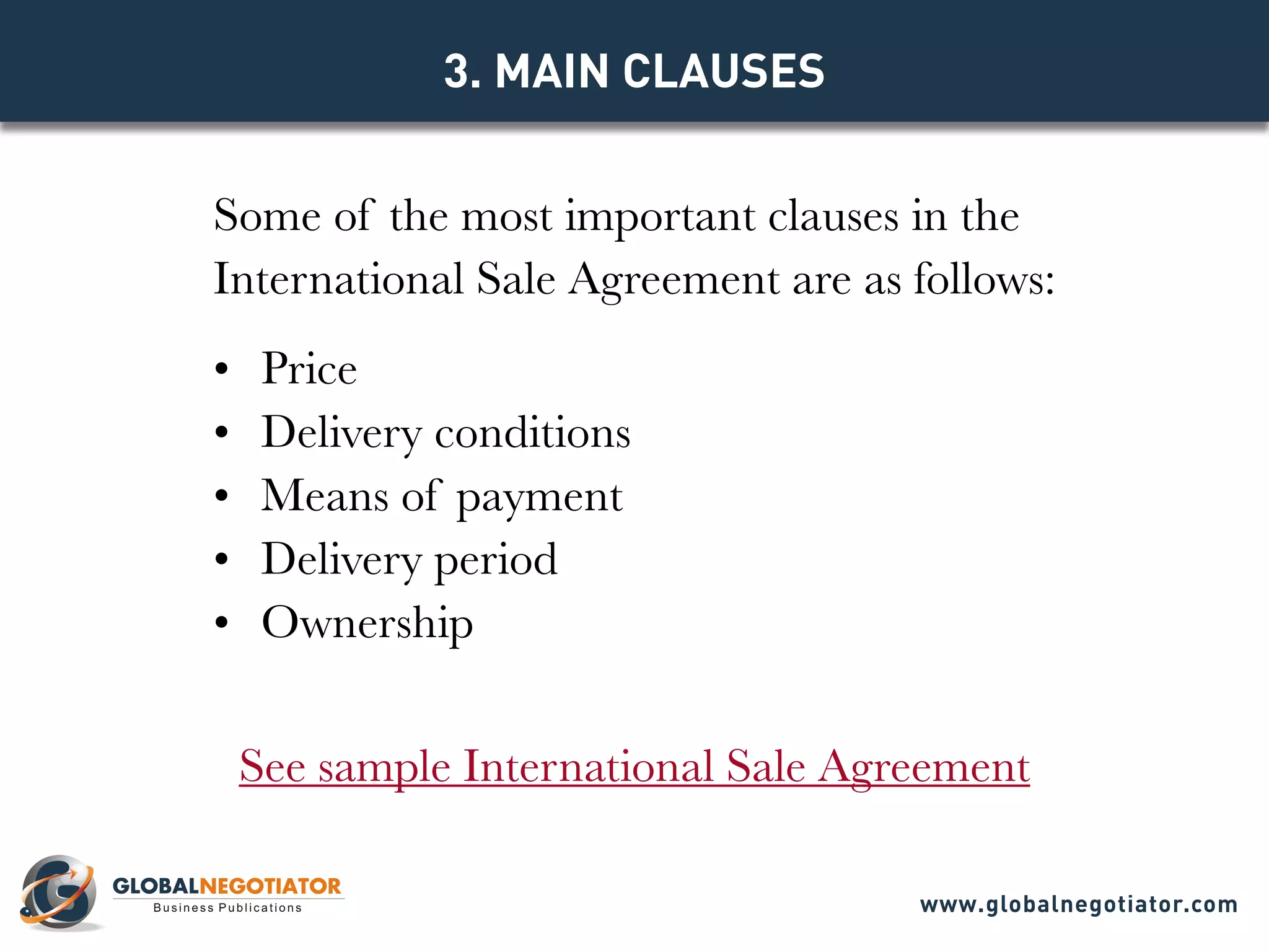 INTERNATIONAL SALE AGREEMENT TEMPLATE | PDF