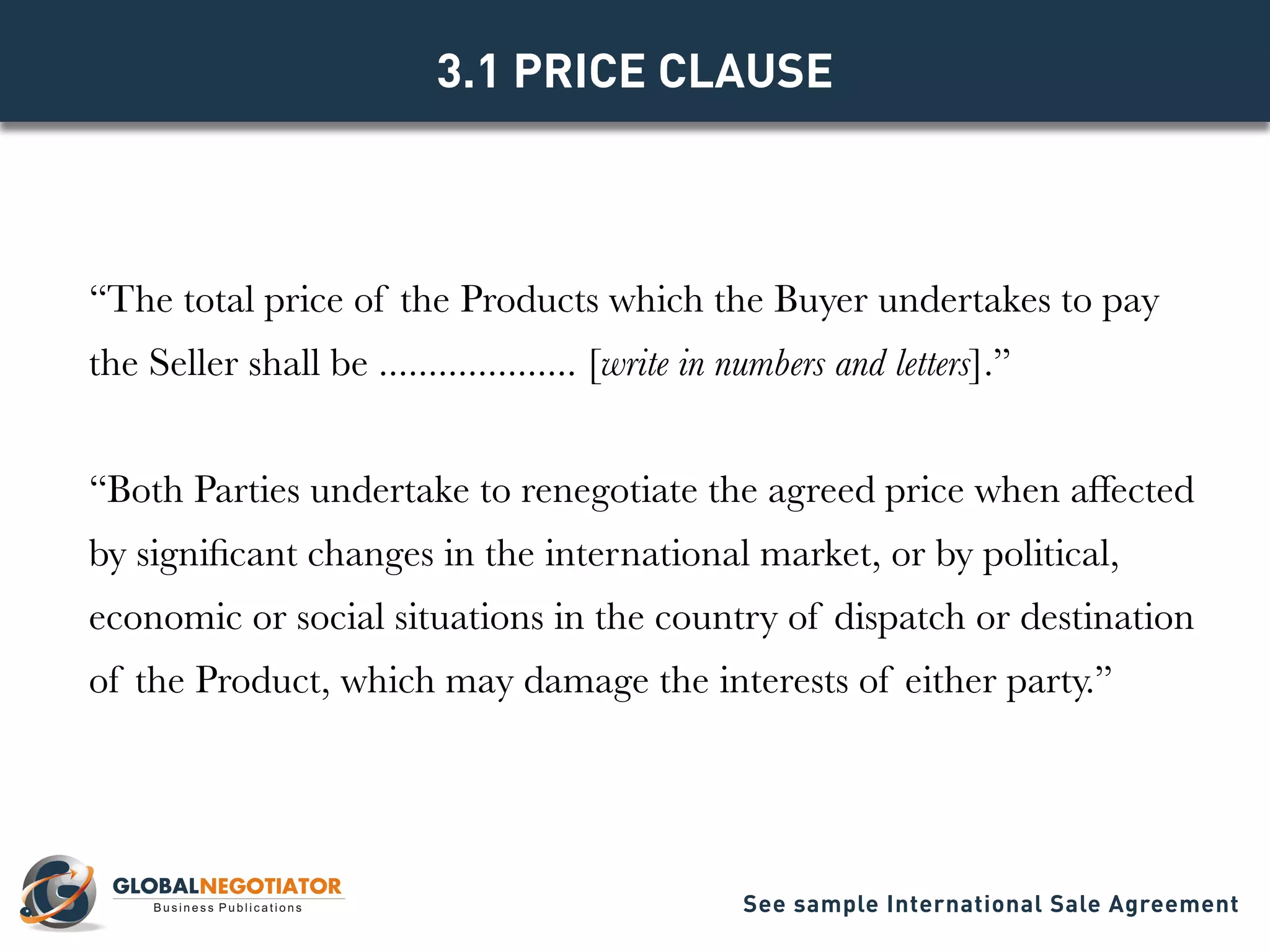 INTERNATIONAL SALE AGREEMENT TEMPLATE | PDF