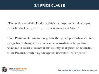 INTERNATIONAL SALE AGREEMENT TEMPLATE | PDF