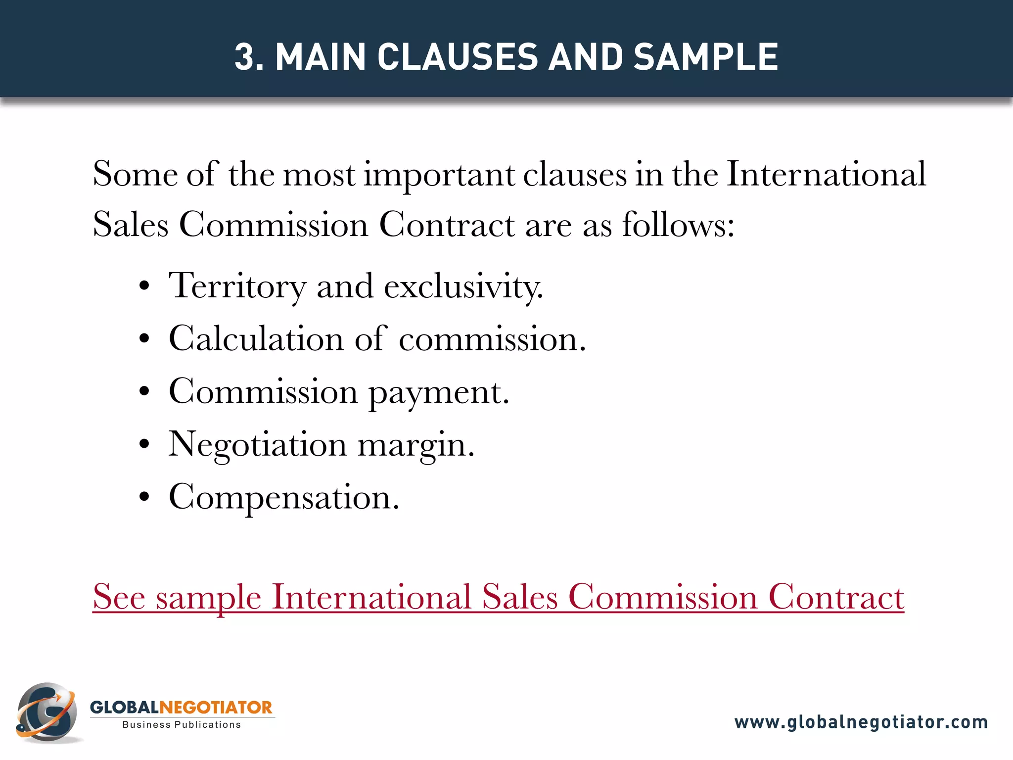 INTERNATIONAL SALES COMMISSION CONTRACT | PDF