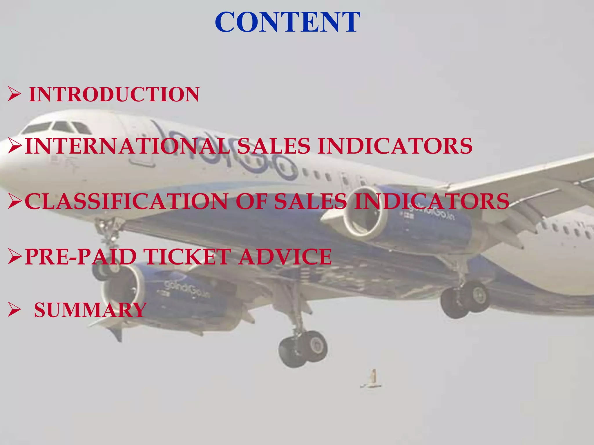 International sales indicatores | PPTX
