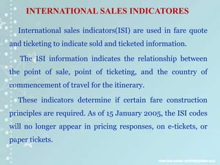 International sales indicatores | PPTX