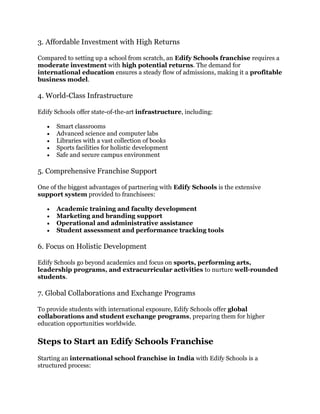International School Franchise Opportunity in India with Edify Schools ...