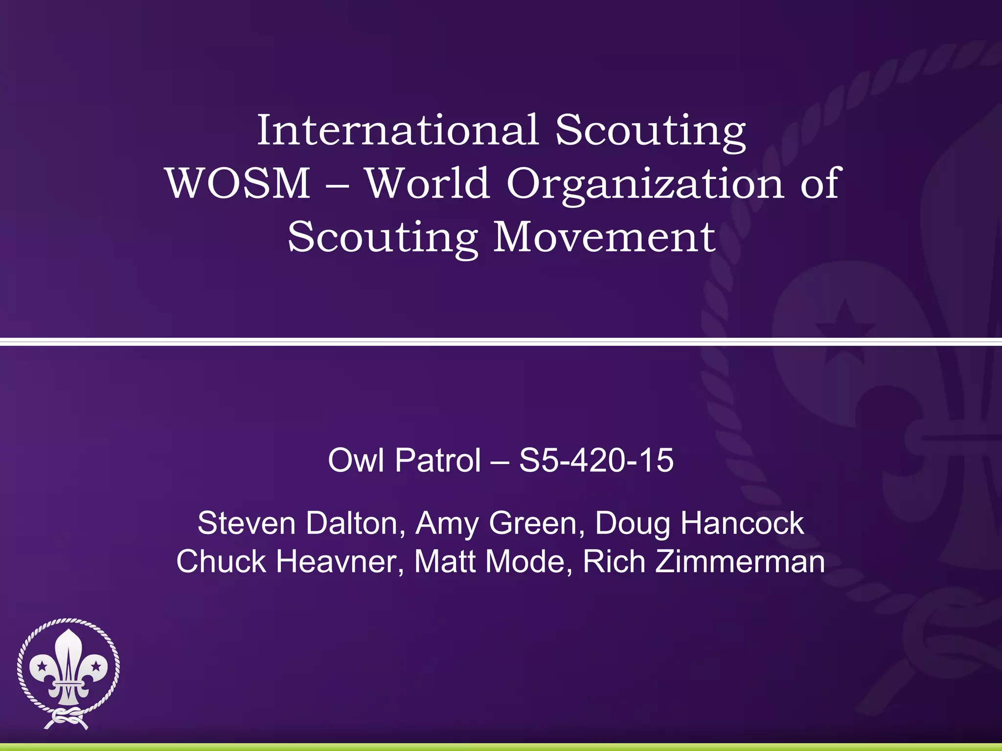 International scouting powerpoint | PPTX