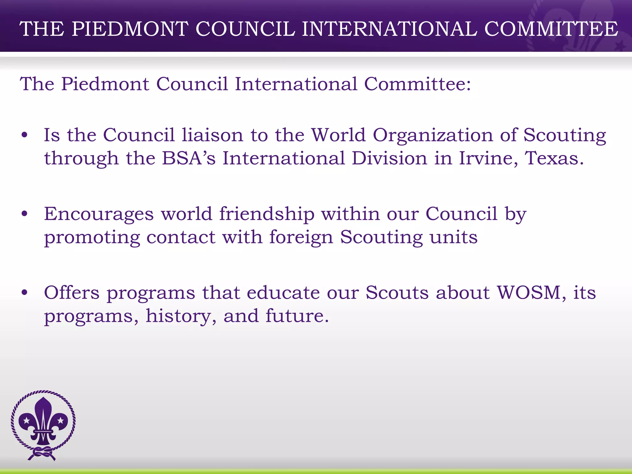 International scouting powerpoint | PPTX