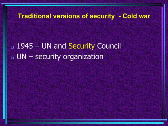 International security basics | PPT
