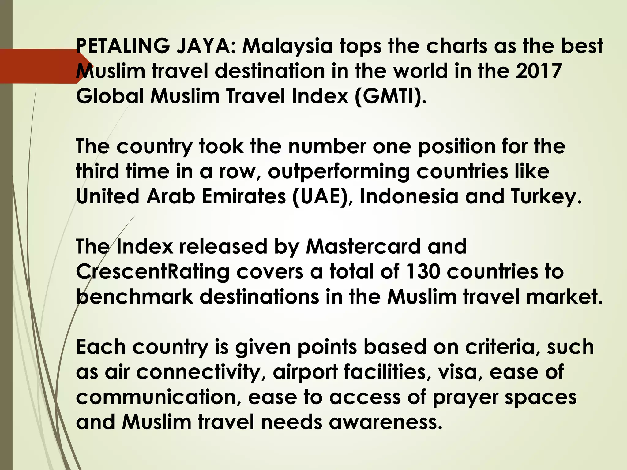 ISLAMIC TOURISM: THE NEW FRONTIER IN MUSLIM SOCIETY IN DISRUPTED ...
