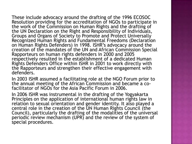 International service for human rights | PPT