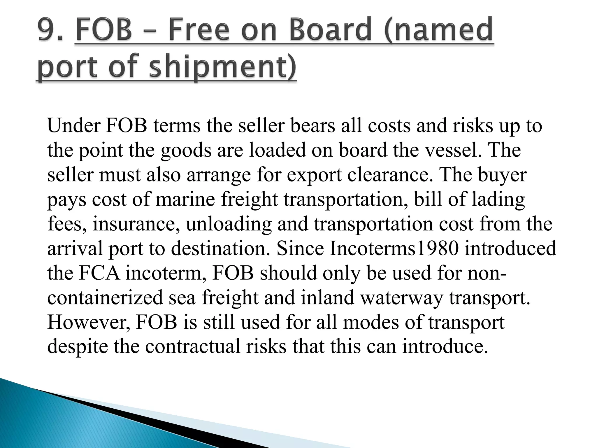 INTERNATIONAL SHIPPING TERMS , INCOTERMS | PDF