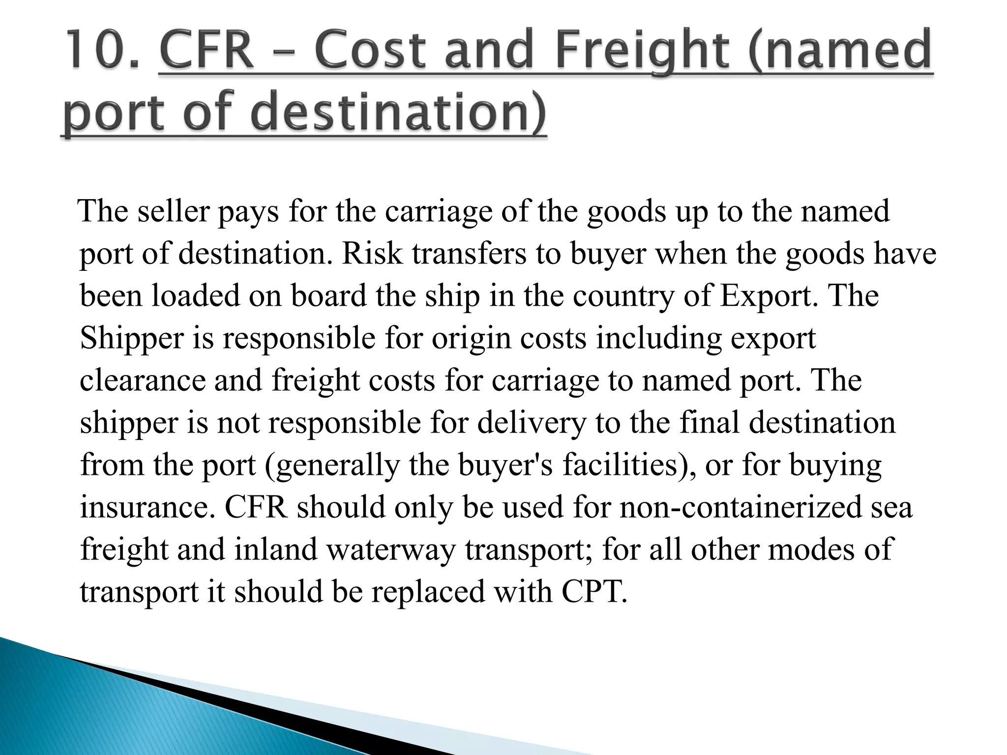 INTERNATIONAL SHIPPING TERMS , INCOTERMS | PDF